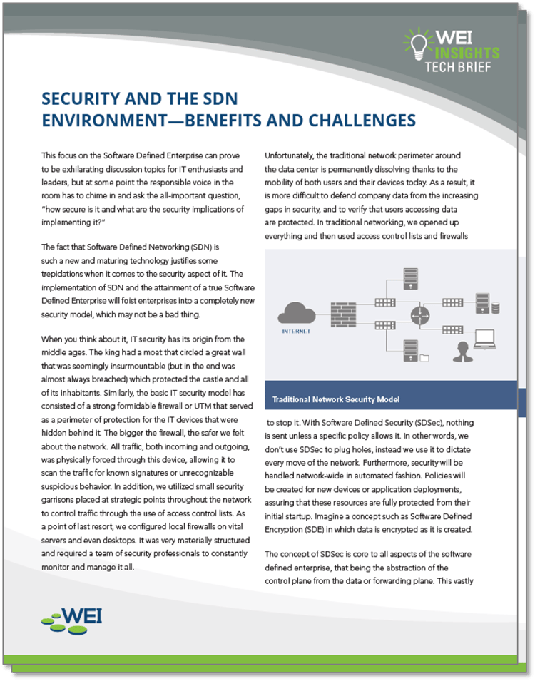 Security and the SDN Environment – Benefits and Challenges